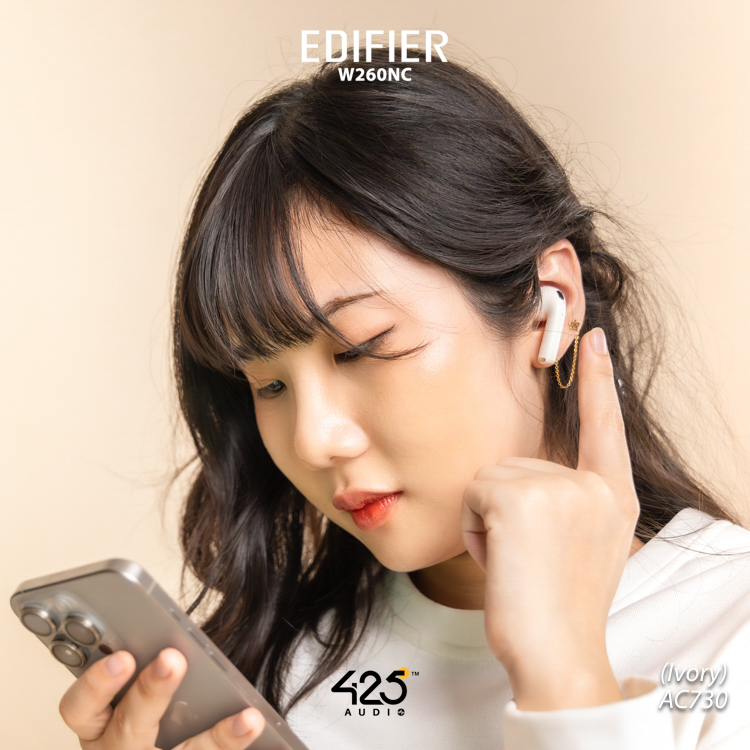 Edifier W260NC หูฟังไร้สายตัดเสียงรบกวน Hybrid ANC พร้อมโหมดเชื่อมต่อ 2 ...